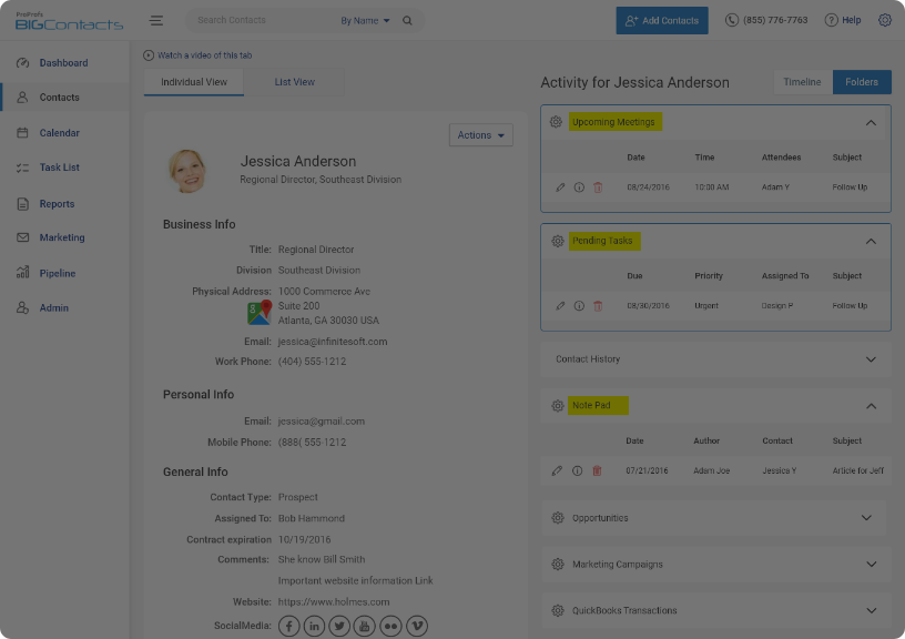 CRM Software to Organize all Your Contact History | BIGContacts