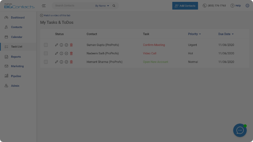 CRM Software that makes tracking Tasks & Workflows easy | BIGContacts